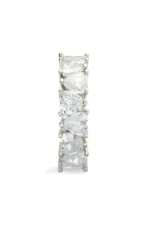 SHYMI Heart Cubic Zirconia Eternity Ring - Silver/white