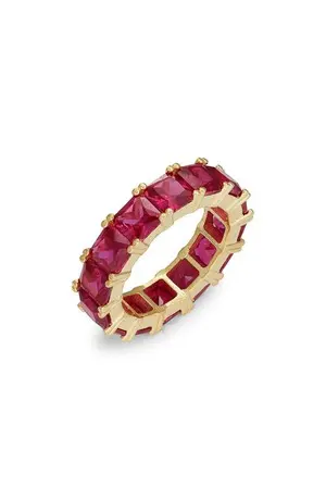 SHYMI SHYMI Cubic Zirconia Eternity Band Gold/ Light Pink