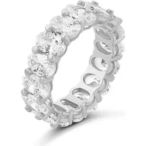 SHYMI Cubic Zirconia Eternity Band - Silver