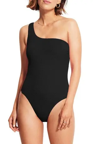 Seafolly Sea Dive One-shoulder One-piece Swimsuit - Black
