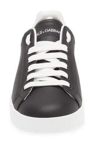 Dolce & Gabbana Portofino Sneakers - 8b979 Black/silver