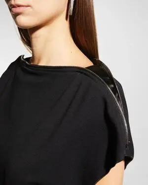 Emporio Armani Milano Jersey Midi Dress - Black