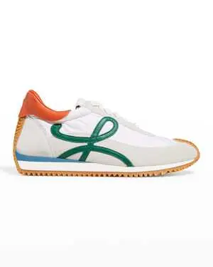 Loewe Flow Colorblock Retro Runner Sneakers Soft Whitemulti