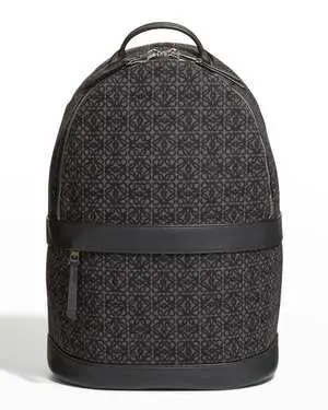 Loewe Men's Anagram Round Backpack - Anthracite