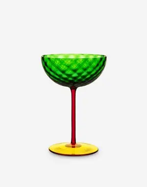 Dolce & Gabbana Champagne Glass In Murano Glass - Multicolor