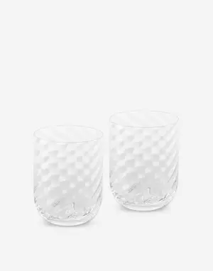 Dolce & Gabbana Set 2 Hand-blown Murano Water Glasses - Multicolor