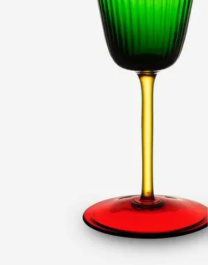 Dolce & Gabbana Hand-blown Murano White Wine Glass - Multicolor