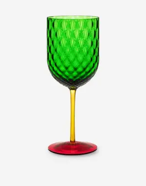 Dolce & Gabbana Hand-blown Murano Red Wine Glass - Multicolor