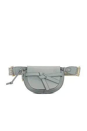 Loewe Loewe Gate Dual Mini Bag In Olive Ash Grey