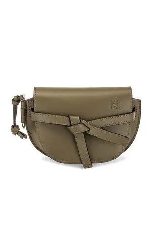 Loewe Loewe Gate Dual Mini Bag In Olive Autumn Green
