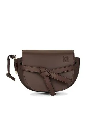 Loewe Loewe Gate Dual Mini Bag In Olive Chocolate