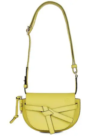 Loewe Loewe Gate Dual Mini Bag In Olive Lime Yellow