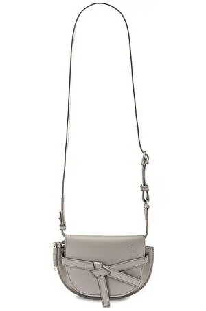 Loewe Loewe Gate Dual Mini Bag In Olive Pearl Grey