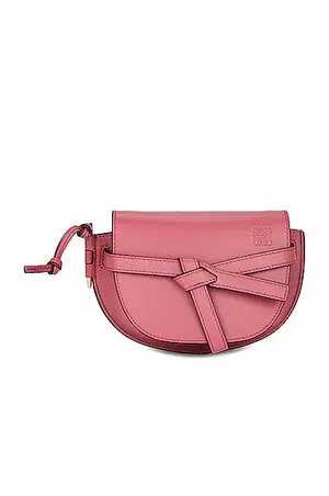 Loewe Loewe Gate Dual Mini Bag In Olive Plumrose