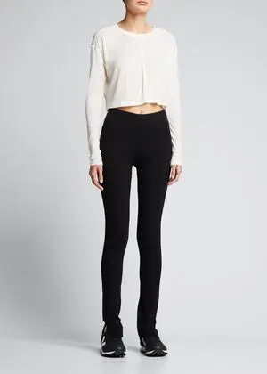 Free People Infinitee Long-Sleeve Open-Back Top - White