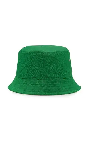 Bottega Veneta Intrecciato Nylon Bucket Hat Green