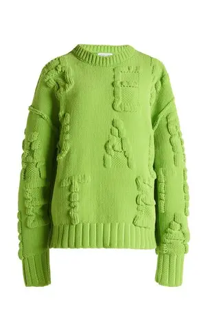 Bottega Veneta Logo-knit Chenille Sweater - Green