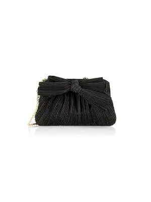 LOEFFLER RANDALL Loeffler Randall Mini Pleated Bow Frame Clutch - Black