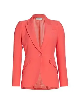 Alexander McQueen Tailored Peak-lapel Jacket Coral