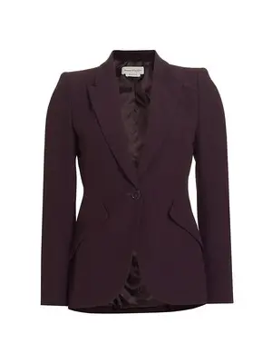 Alexander McQueen Tailored Peak-lapel Jacket Night Shade
