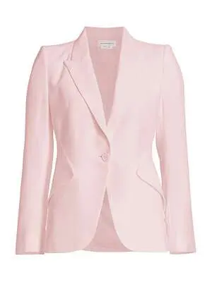 Alexander McQueen Tailored Peak-lapel Jacket Pale Pink