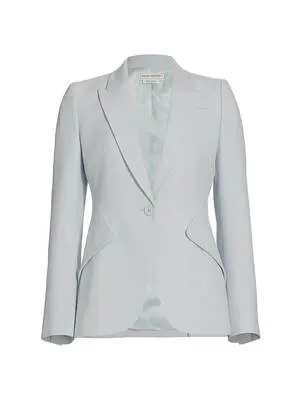 Alexander McQueen Tailored Peak-lapel Jacket Spring Blue