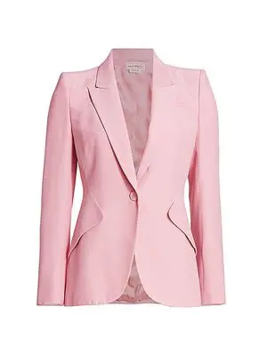 Alexander McQueen Tailored Peak-lapel Jacket Sugar Pink