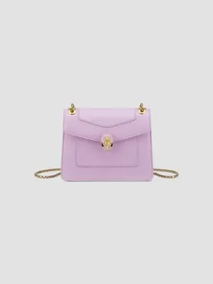 BVLGARI Serpenti Leather Crossbody Bag - Light Amethyst