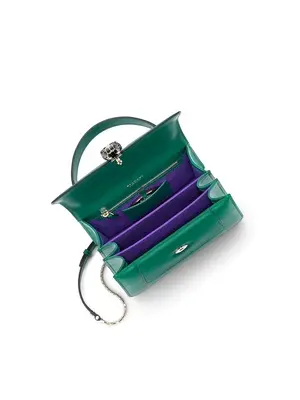 BVLGARI Serpenti Leather Top Handle Bag