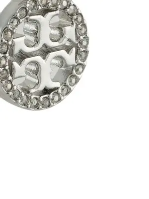 Tory Burch Icon Pavé Hoop Earrings