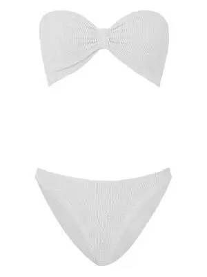 Hunza G Crinkle Bandeau Bikini Set - White