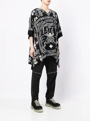 KTZ Church Print Kaftan Shirt