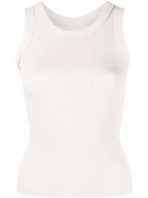 STYLAND Ribbed Slim-cut Vest - Grey