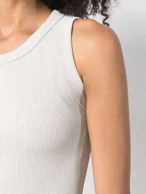 STYLAND Ribbed Slim-cut Vest - Grey