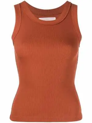 STYLAND Fine-ribbed Vest Top - Orange