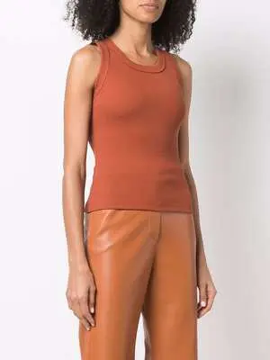 STYLAND Fine-ribbed Vest Top - Orange