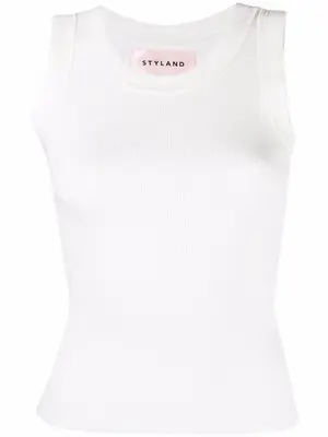 STYLAND Organic Cotton-blend Vest Top - White