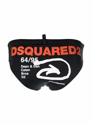 Dsquared2 Logo Print Swimming Briefs