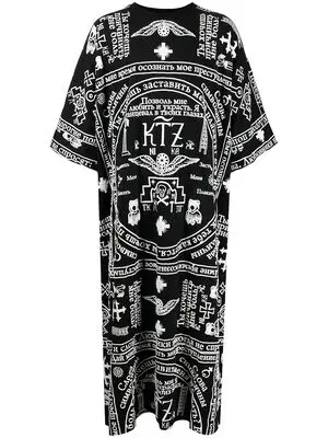 KTZ Church Print Cotton Kaftan