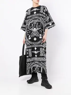 KTZ Church Print Cotton Kaftan