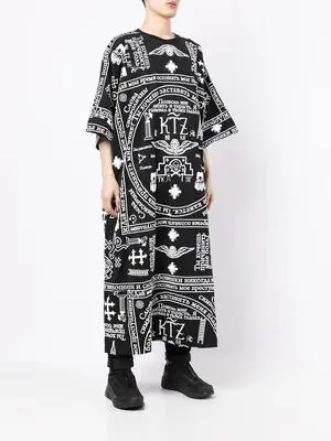 KTZ Church Print Cotton Kaftan