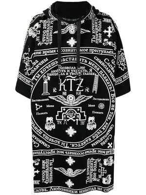 KTZ Church Print Hooded Kaftan