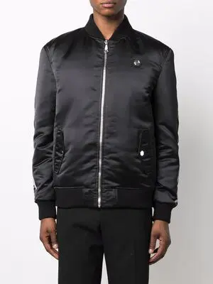 Philipp Plein Logo-print Bomber Jacket - Black