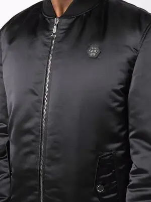 Philipp Plein Logo-print Bomber Jacket - Black
