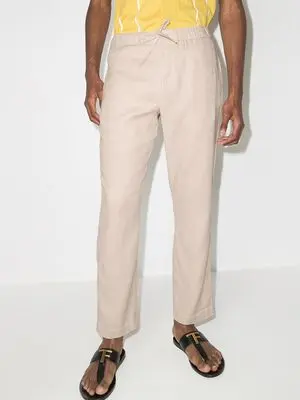 Frescobol Carioca Oscar Drawstring Chino Trousers - Neutrals