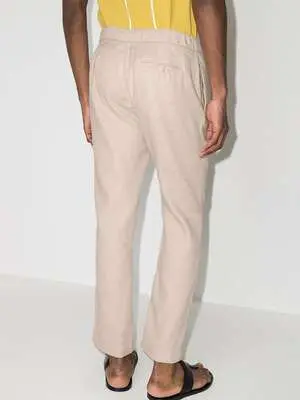 Frescobol Carioca Oscar Drawstring Chino Trousers - Neutrals