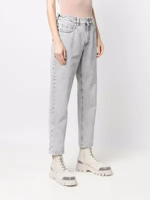 Brunello Cucinelli Tapered-leg Jeans - Grey