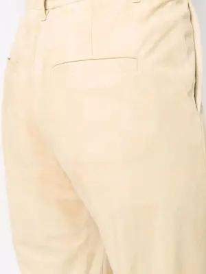 Brunello Cucinelli Cuffed-ankle Leather Trousers