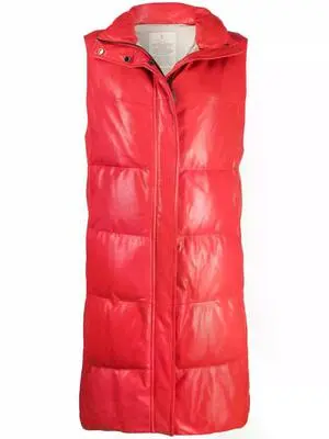 Brunello Cucinelli Down-padded Leather Gilet Coat