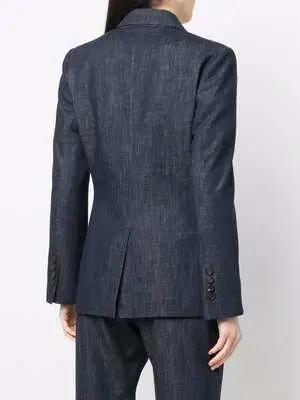 Brunello Cucinelli Denim Double-breasted Blazer